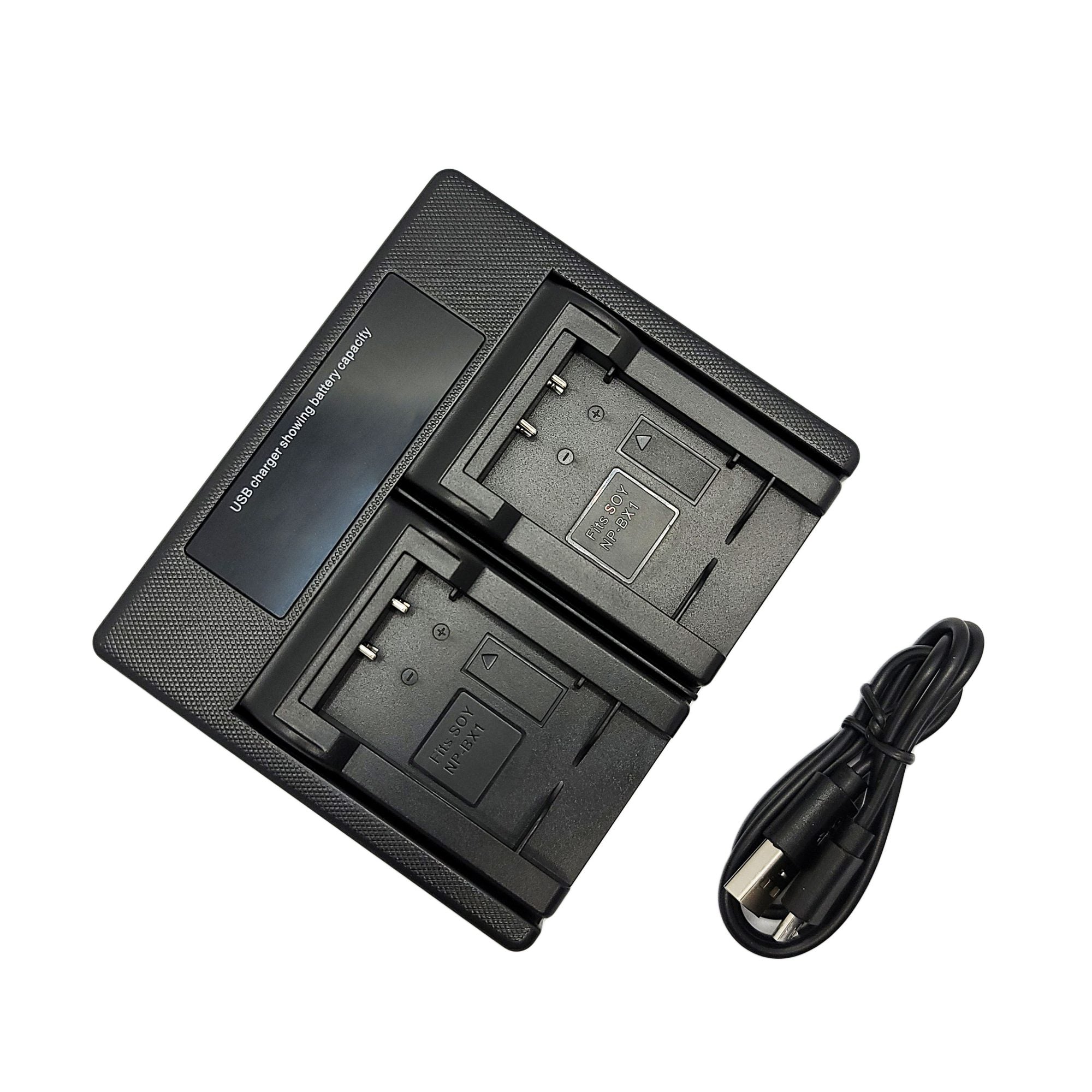 Dual LCD Charger for Sony RX100 - Hridz BX1 & NP-BX1 Battery Pack